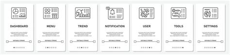 Ui 개발 디지털 메뉴 Hmi Scada Plc 네트워크 모니터링 상태 웹사이트 모바일 앱 화면 단순 프리미엄 벡터