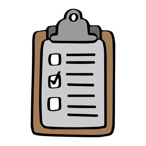 A Clipboard With A Checklist And A Checkmark Next To The Top Item