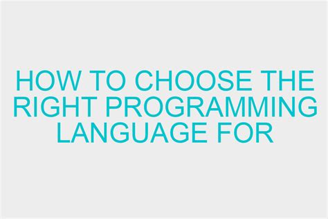 how to choose the right programming language for your website