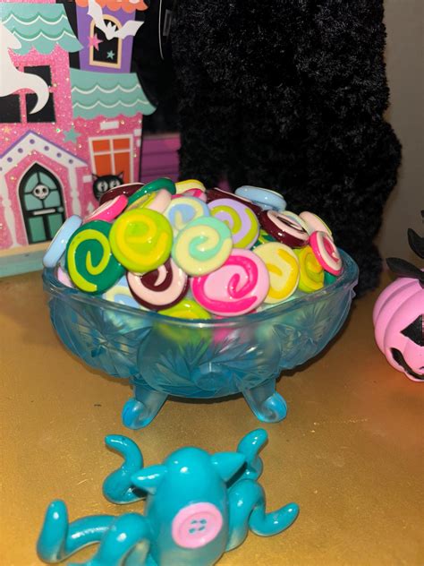 Coraline Taffy Bowl And Free Squid Kitty Etsy