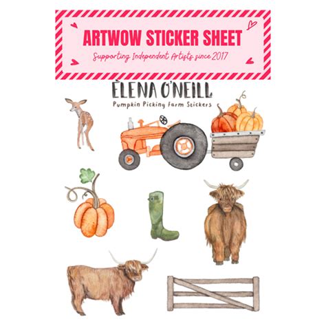 Sticker Sheet Pumpkin Picking Farm Buy On Art Wow