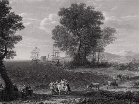 Claude Lorrain 1800s Claude Lorrain Engraving Jupiter Deceives Europa