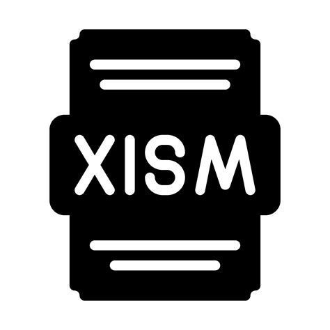 Xlsm File Icon Solid Style Spreadsheet File Type Extension Format Icons Vector Illustration