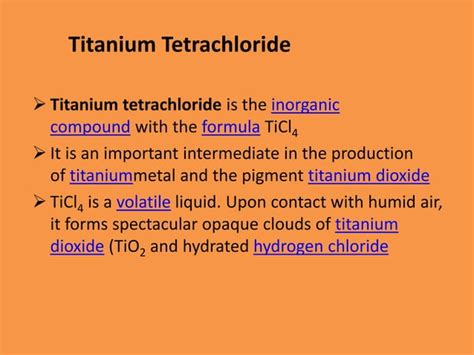 Titanium Chloride Pharmaceutical Reagent Pptx Chemistry Science
