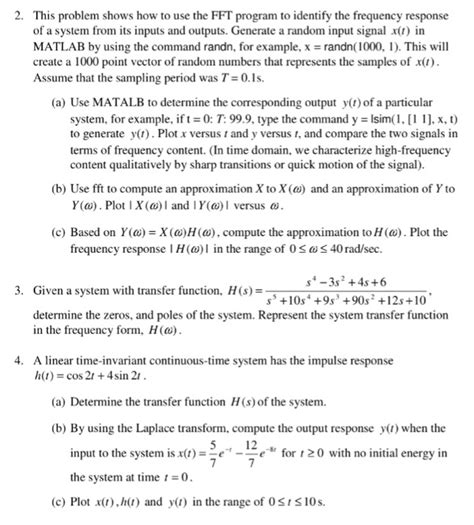 Solved This Problem Shows How To Use The FFT Program To Chegg Com