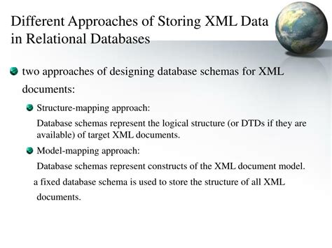 Ppt Storing Xml Data In Relational Databases Powerpoint Presentation
