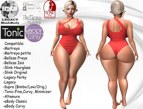 Second Life Marketplace Bodysuit Red