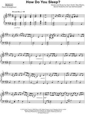 How Do You Sleep Sheet Music By Sam Smith
