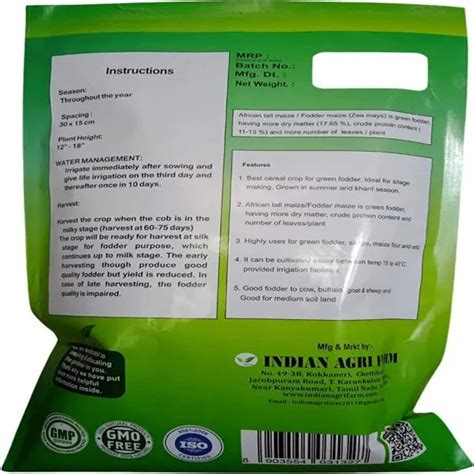 African Tall Maizefodder Maizemakka Zea Mays Fodder Seeds Pack Of 1