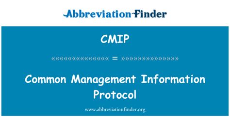 Cmip Significa Protocolo De Información De Gestión Común Common Management Information Protocol