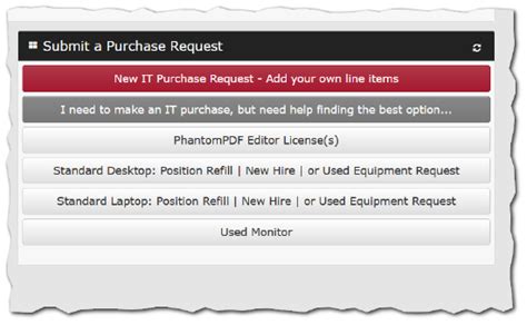 How To Submit A Hardware Software Request Form Indiana Wesleyan University Support Knowledge Base
