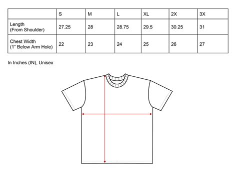 3 0 Tee Size Guide Sparktrendz