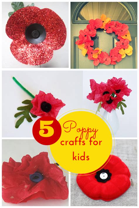 5 Fabulous Poppy Crafts For Remembrance Day Activités De Bricolage