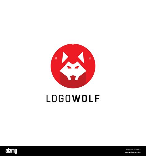 Wolf Logo Icon Red Simple Wolf Head Icon Stock Vector Image And Art Alamy