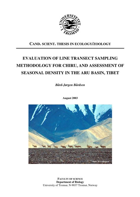 Pdf Evaluation Of Line Transect Sampling Methodology And Assessing