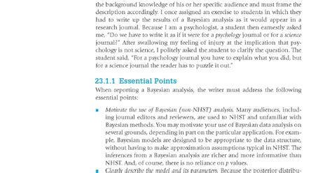Doing Bayesian Data Analysis How To Report A Bayesian Analysis