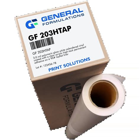 Gf 203htap Gloss White Vinyl With High Tack Permanent Big Systems