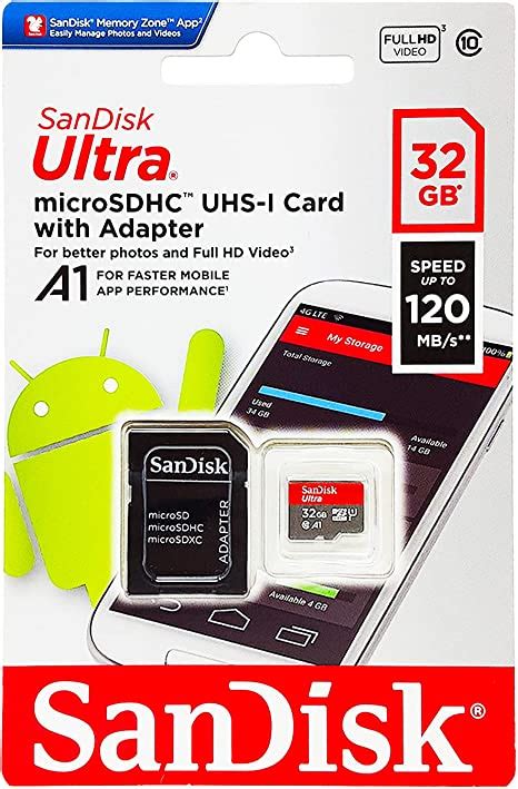SanDisk Ultra GB MicroSDHC Memory Card SD Adapter With A App Performance Up To MB S