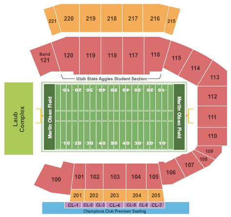 Merlin Olsen Field At Maverik Stadium Tickets And Seating Chart Event