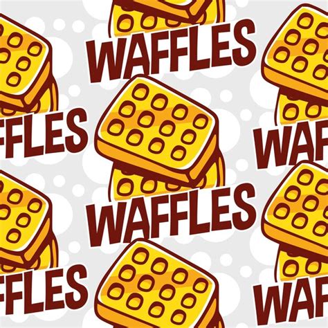 Premium Vector Vector Waffle Pattern In Cartoon Style