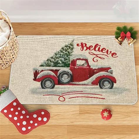 Cqcyd Under 5 Christmas Door Mat Welcome Large Cute Dog Front Door Mat