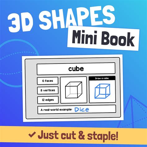 3d Shapes Activity 1st 2nd 3rd Grade 3d Shapes Booklet Common Core