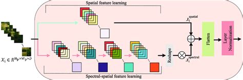 architecture of swin spectral module ssm blue arrow denotes conv 2 d