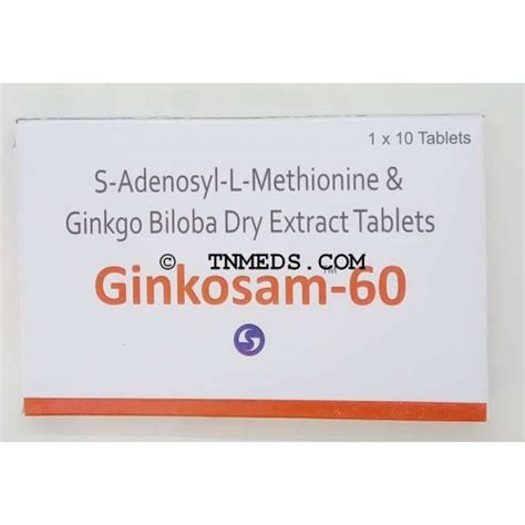 Ginkosam 60mg Tablets 10s Pack → Buy Online ★ Low Price ★ View Uses