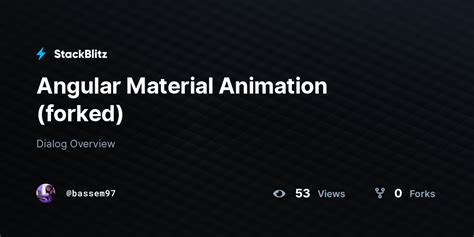 Angular Material Animation Forked Stackblitz