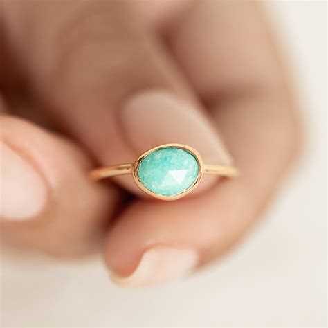 Amazonite Ring Iris Linjer Jewelry