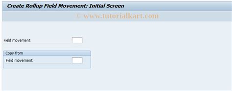 GCR1 SAP Tcode Rollup Create Field Assignment Transaction Code