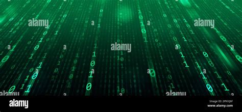 binary code backgrounds a sequence of zero and one number on a green