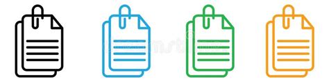 Attach Document Icon Featuring A Paperclip And File Perfect For Digital File Management And