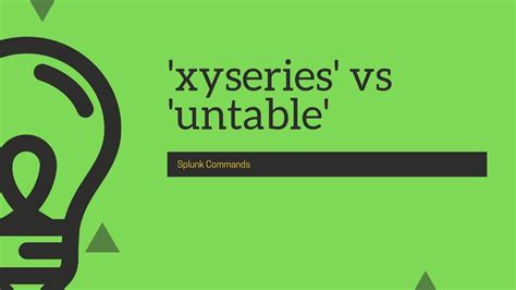 Splunk Commands Xyseries Vs Untable Commands Youtube