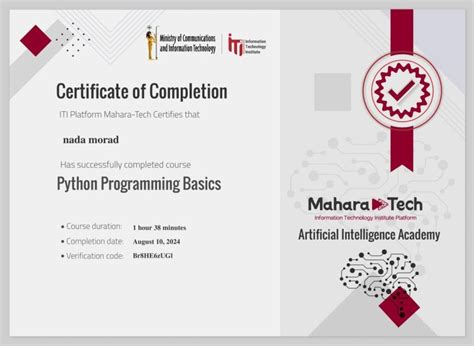 Nada Morad On Linkedin Python Programming Maharatech Iti Ai Learning Technology 33