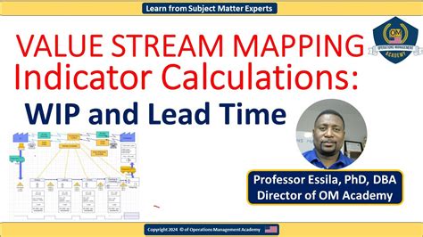 Value Stream Mapping Performance Metrics Calculating Days Of Wip