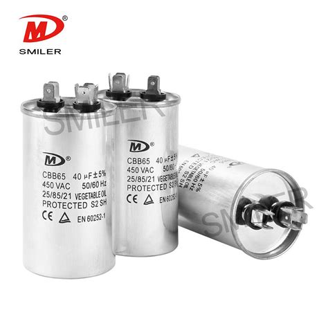 Air Condition Capacitors Ac Compressor Capacitor Cbb65 Sh Condensador