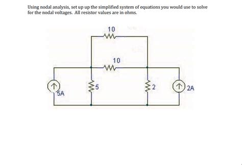 Solved Using nodal analysis, set up up the simplified system | Chegg.com