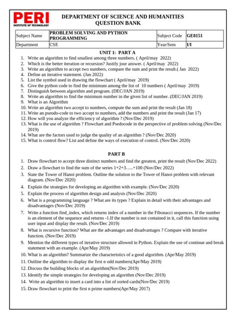 Python Question Bank With Year Pdf Python Programming Language