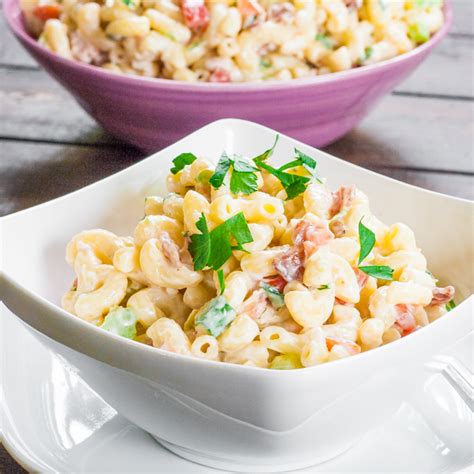 Homestyle Macaroni Salad With Bacon