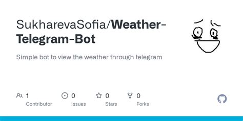github sukharevasofia weather telegram bot simple bot to view the