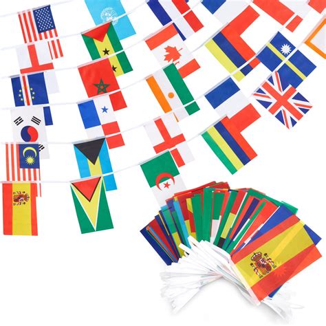 Small International Flags Of The World Banner With 100 Different