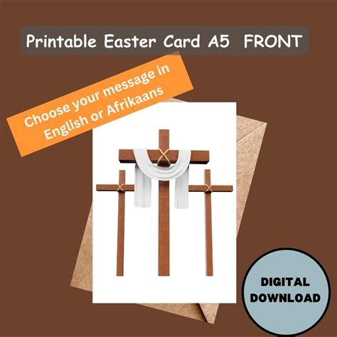 Printable Easter Card He Has Risen Hy Het Opgestaan Featsy Online Flea And Craft Marketplace