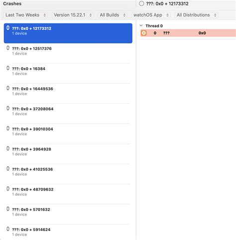 Crash Log In Xcode For Watchos Tot Apple Developer Forums