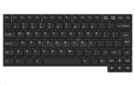 Premium Vector Computer Keyboard Button Layout Template With Letters