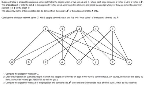 Solved Suppose That G Is A Bipartite Graph On A Vertex Set