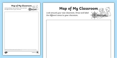 Map Of My Classroom Activity Sheet