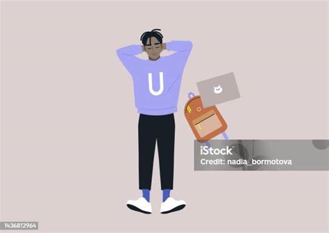 머리 뒤에 손을 얹고 바닥에 누워있는 젊은 휴식중인 아프리카 학생의 윗모습 휴식에 대한 스톡 벡터 아트 및 기타 이미지 휴식 누워있기 머리 뒤에 두 손 깍지낌