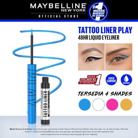 Jual MAYBELLINE OFFICIAL Tattoo Liner Play 48H Liquid Color Eyeliner 4 ...
