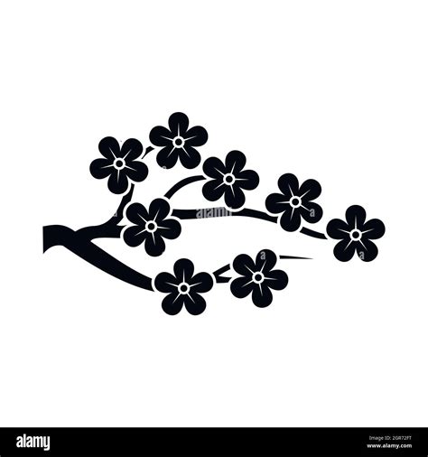 Sakura Icon Simple Style Stock Vector Image And Art Alamy